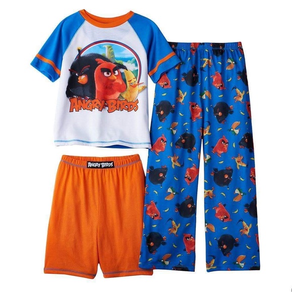 Pajamas | Nwt Boys Angry Birds 3pc Pajama Pants Shorts Set | Poshmark